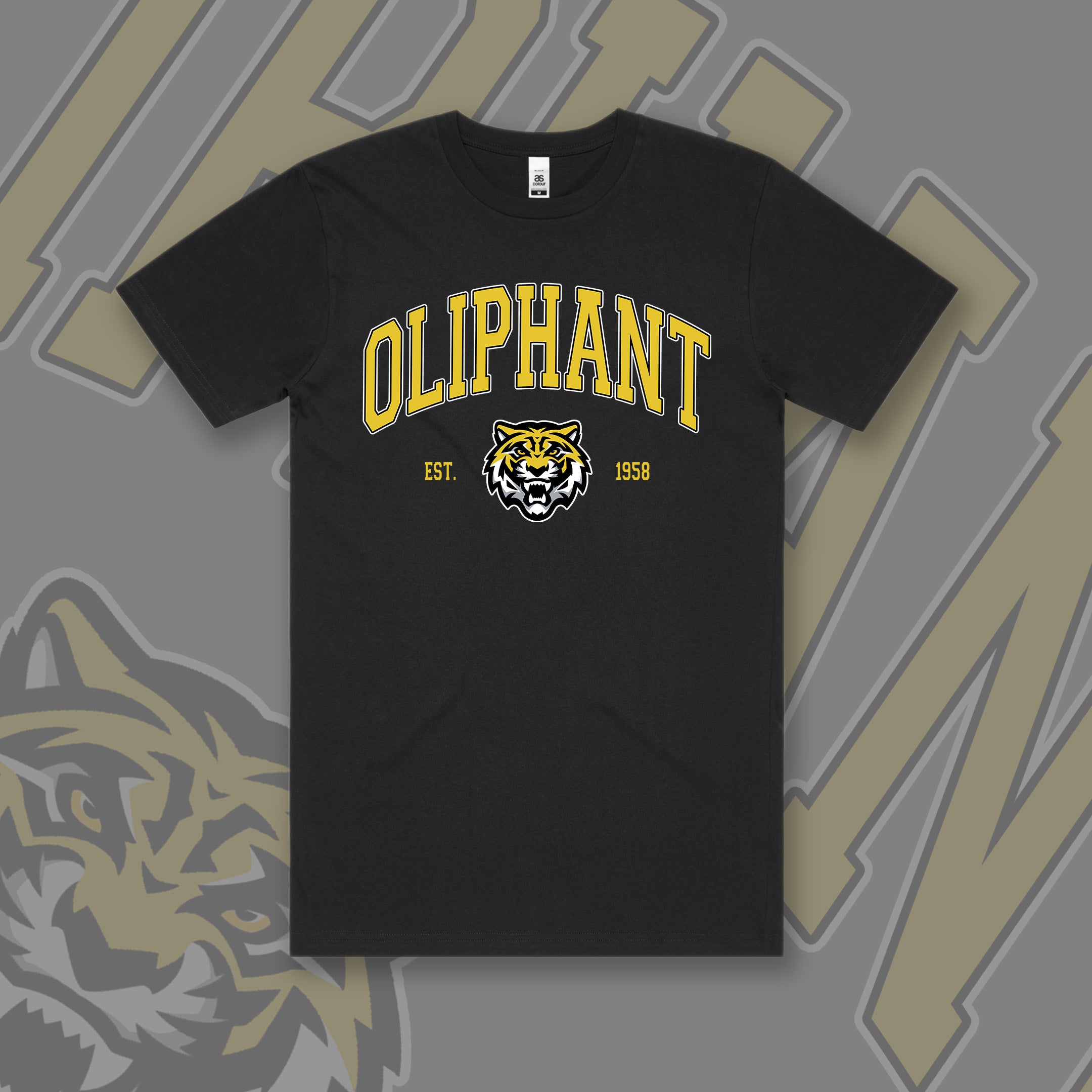 OLIPHANT TEE - BLACK – Clubhouse Print Co