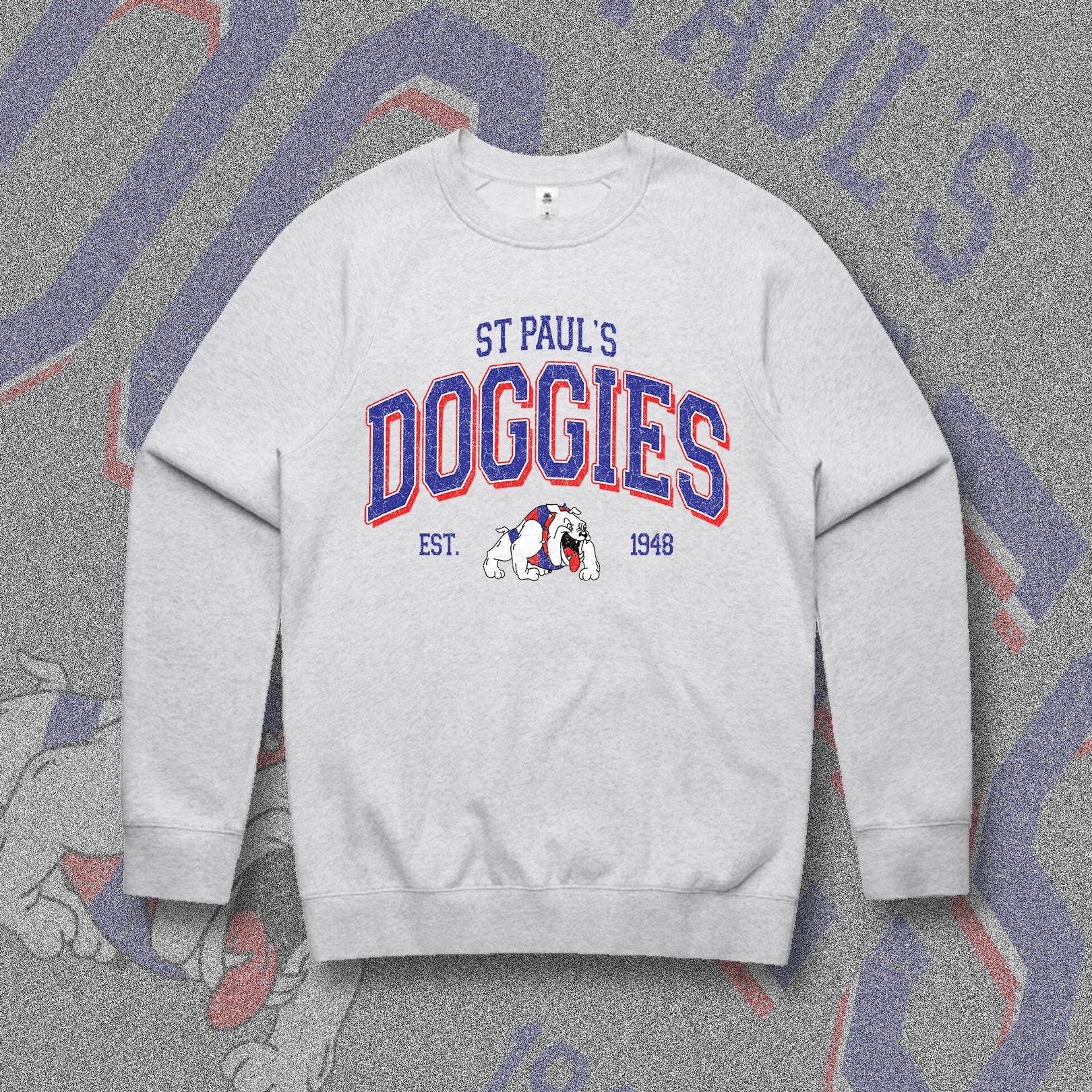ST PAULS DOGGIES CREW NECK JUMPER - GREY MARLE – Clubhouse Print Co